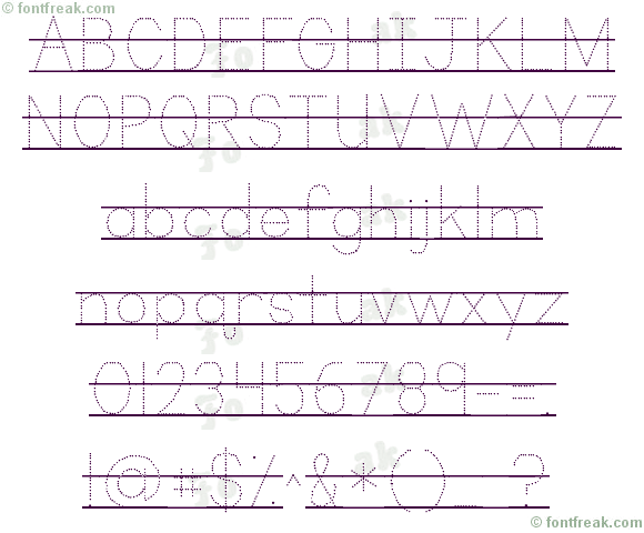 Font Freak KG Primary Dots Lined Alt By Kimberly Geswein