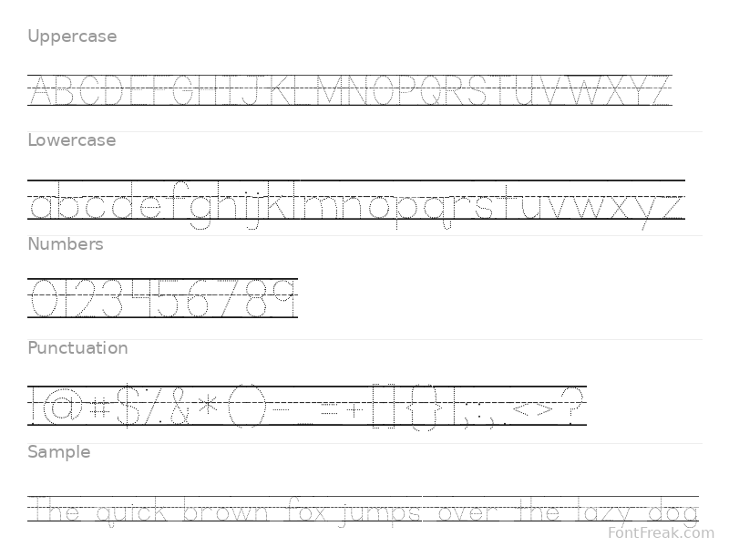 Font Freak KG Primary Dots Lined By Kimberly Geswein